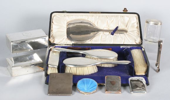 Bonhams : A table cigar box 1923, (9)