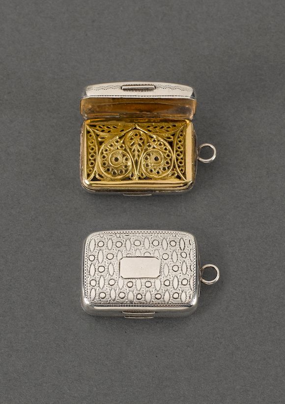 Bonhams : A George III silver vinaigrette, by Wardell & Kempson ...