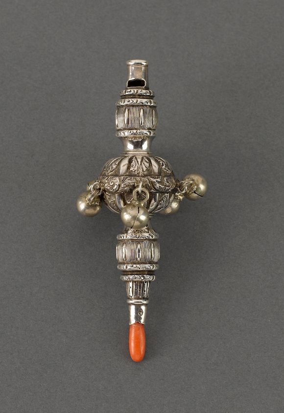 Bonhams : A Victorian silver child's rattle, by George Unite ...