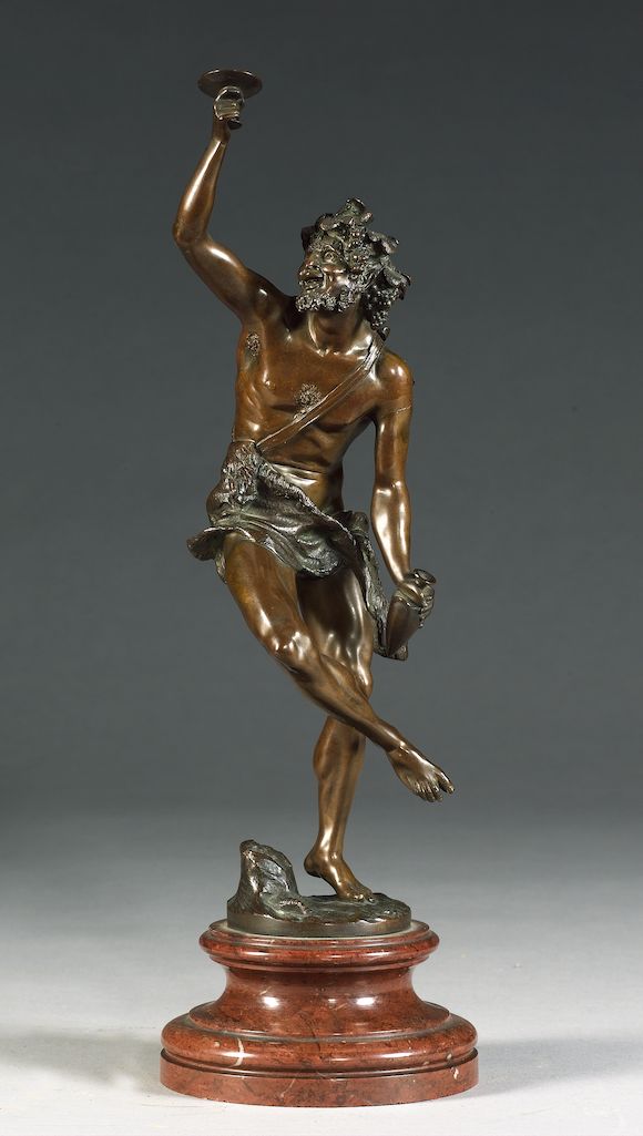 Bonhams : A 19th century French bronze figure of Bacchus