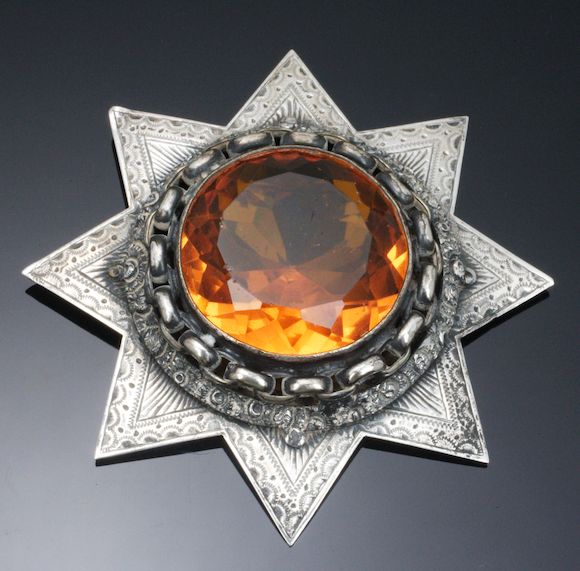 Bonhams : A late Victorian plaid brooch, maker's mark MLD,