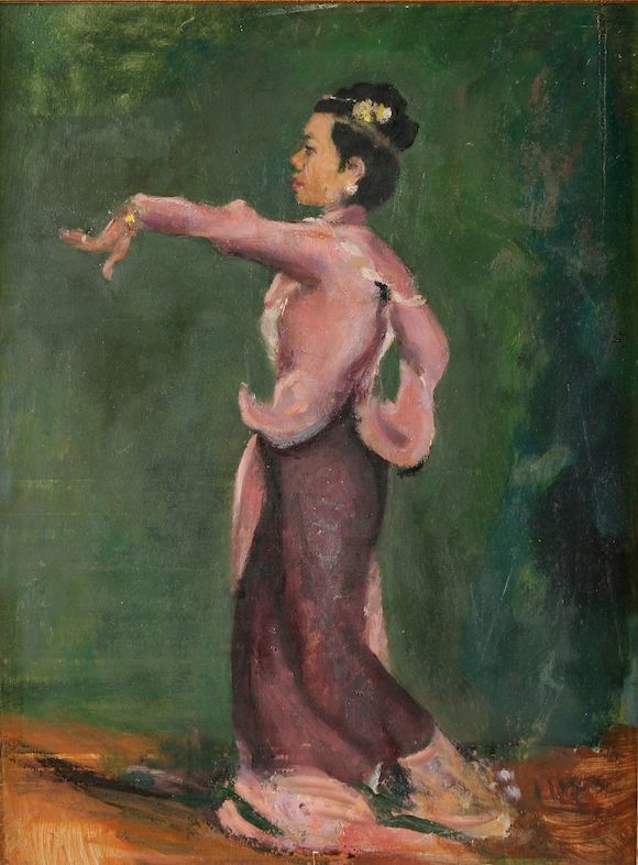 Bonhams : Sir Gerald Kelly (1879-1972) Study for "Ma Seyne Me Pose",