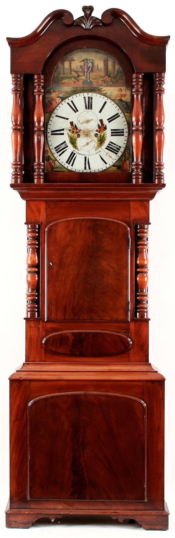 Bonhams : A mid-Victorian mahogany-cased 8-day painted dial longcase ...