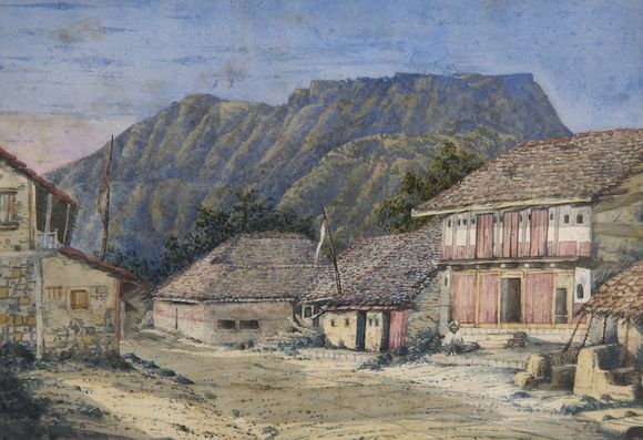 Bonhams : Thomas Hodgson Liddell (British, 1860-1925) Indian village ...