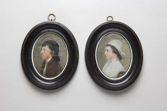 Bonhams : George Roth (British, late 18th Century) A lady in profile ...