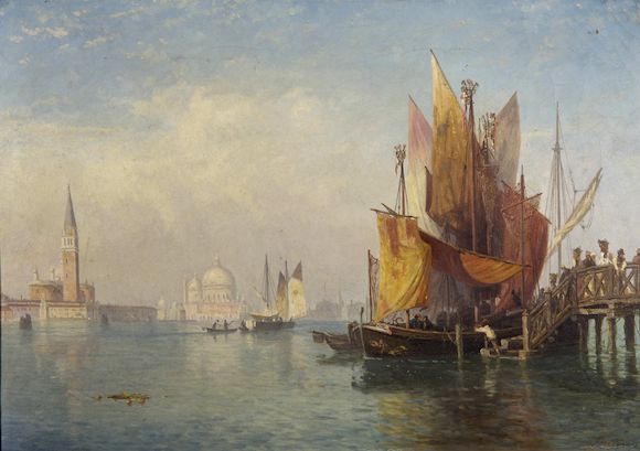 Bonhams : Thomas Pyne (British, 1843-1935) "Venice, early morning"