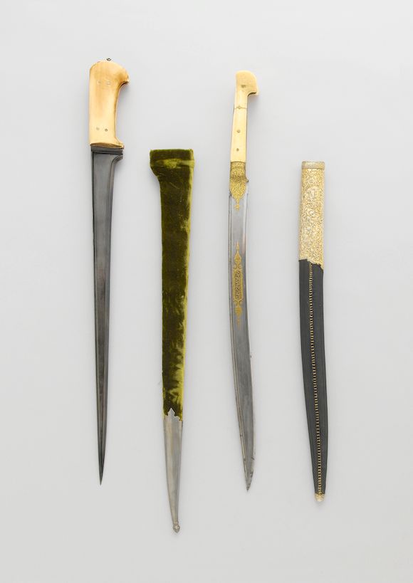 Bonhams : A massive ivory-hilted Dagger (peshkabz )with Sikh ...