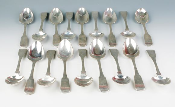 Bonhams : A set of tablespoons By Charles Murray of Perth, circa 1820 ...