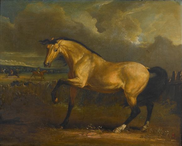Bonhams : James Ward, RA (British, 1769-1859) An arabian in a landscape ...