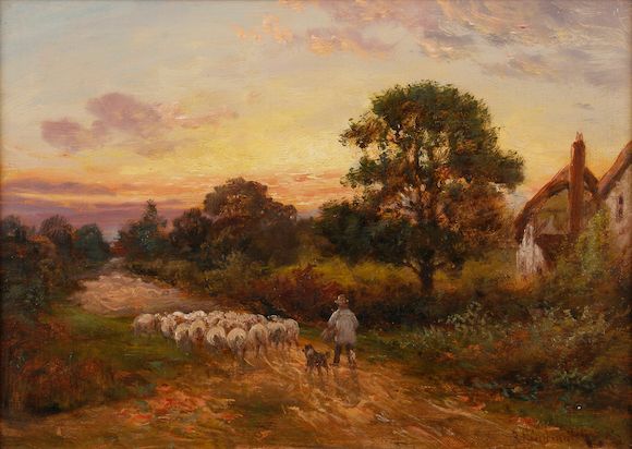 Bonhams : Richard George Hinchcliffe (1868-1942) A shepherd and his ...