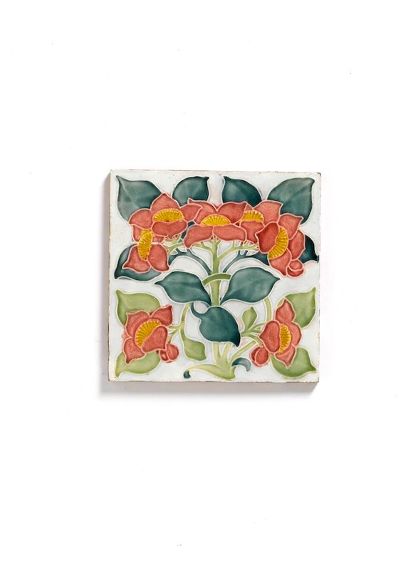 Bonhams : Lewis F Day for Pilkington Fourteen Floral Pattern Tiles ...