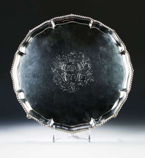 Bonhams : A George III salver by Richard Rugg, London 1767