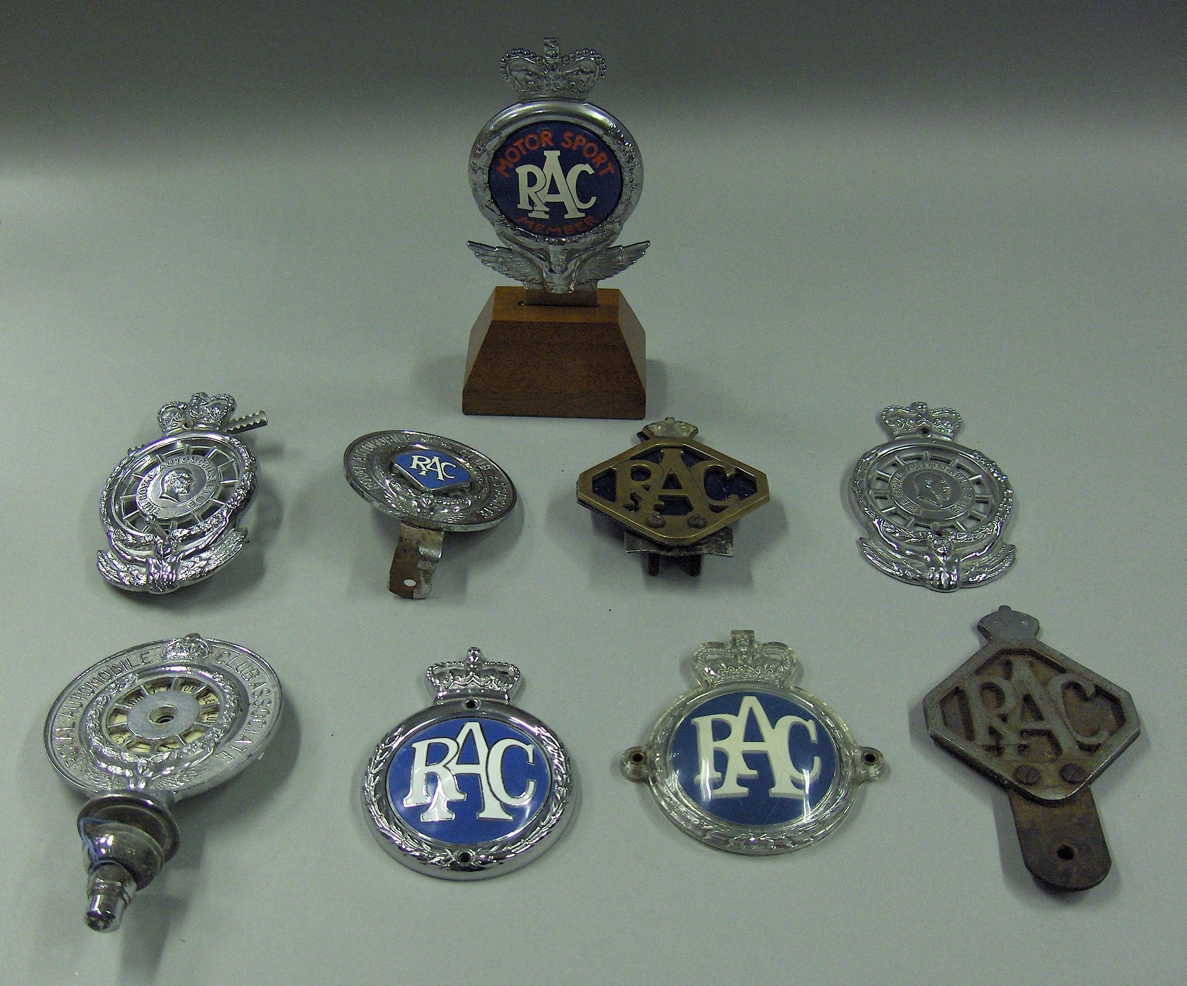 Bonhams Cars : Ten assorted RAC badges,