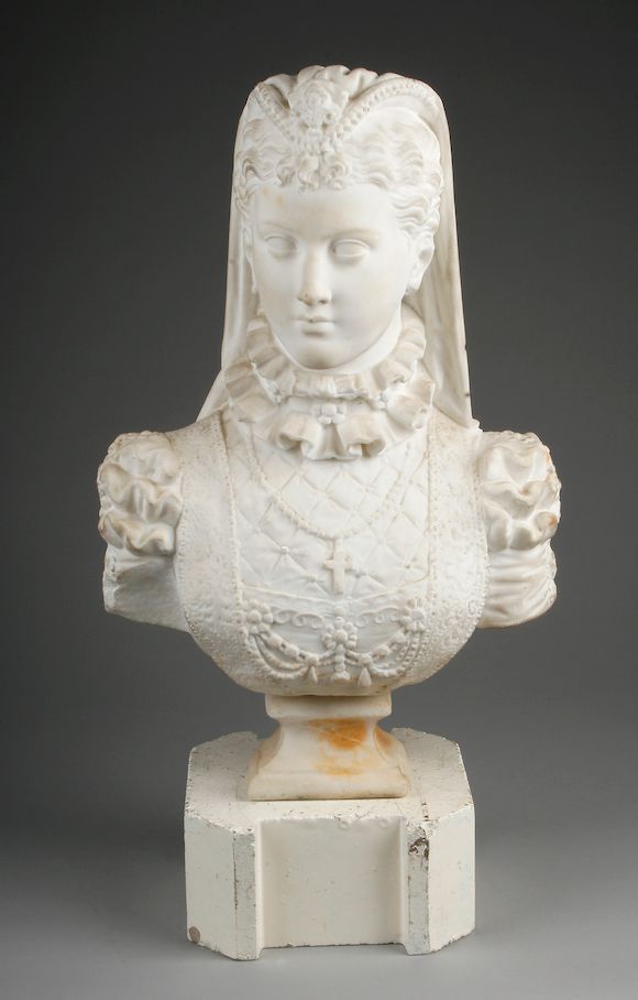 Bonhams : H. Garland (British, Late 19th Century): A marble bust of ...