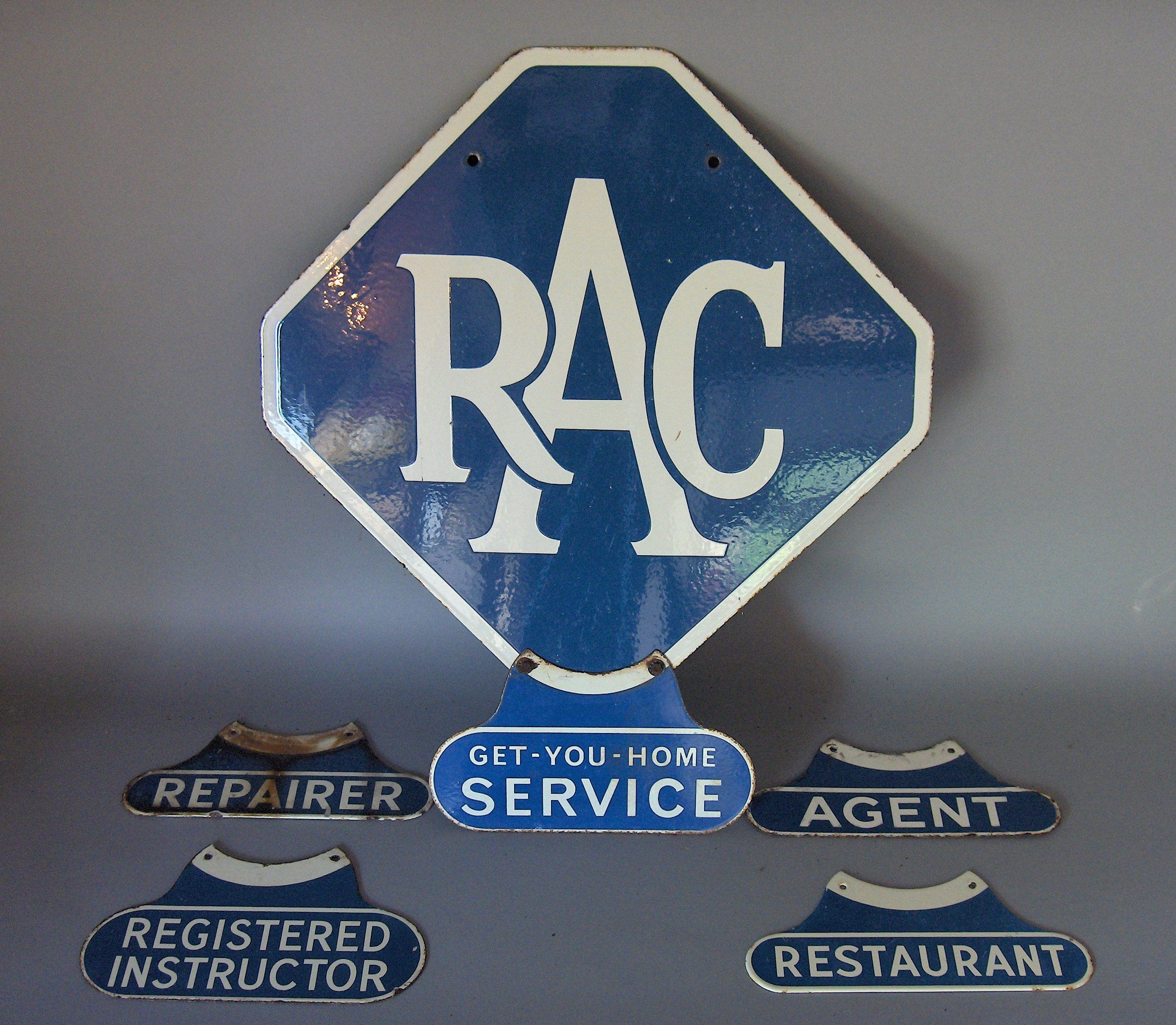 Bonhams Cars : An RAC enamel sign,