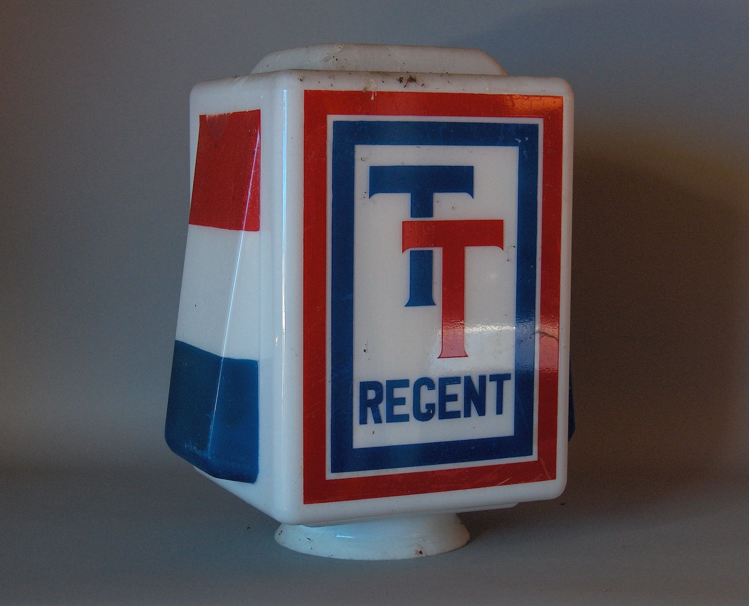 Bonhams Cars : A TT Regent glass petrol pump globe,