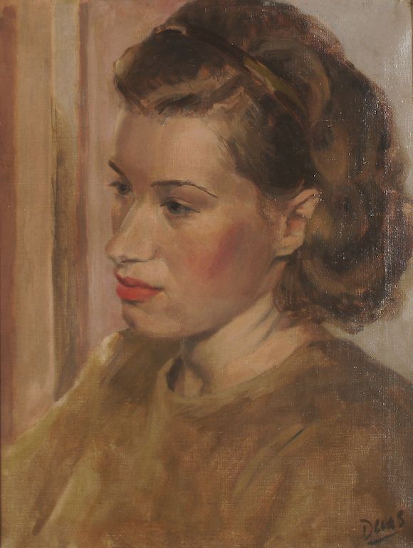 Bonhams : Anthony Devas (British, 1911-1958) Portrait of Daphne ...
