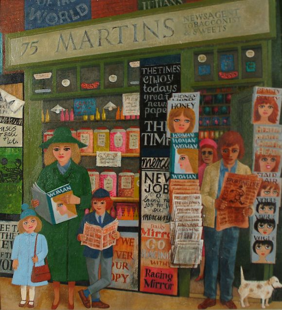 Bonhams : Margaret Pullee, ARCA, NEAC (British, born 1910) The newsagents