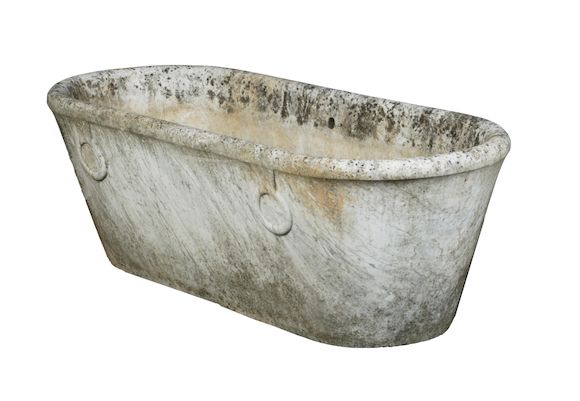 Bonhams : An Empire period white marble bath