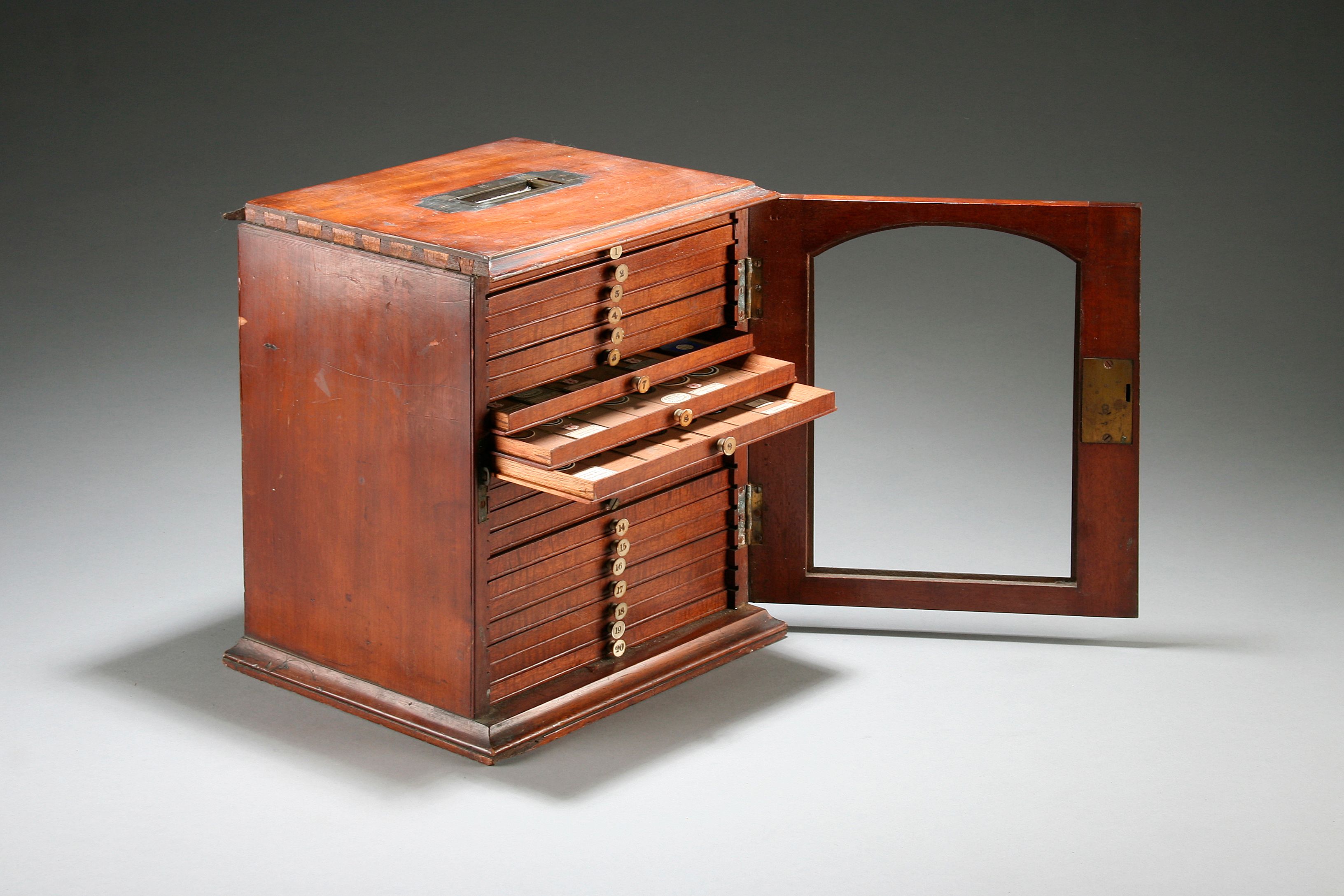 Geological cabinet. A 4-drawer Victorian - auctions & price archive