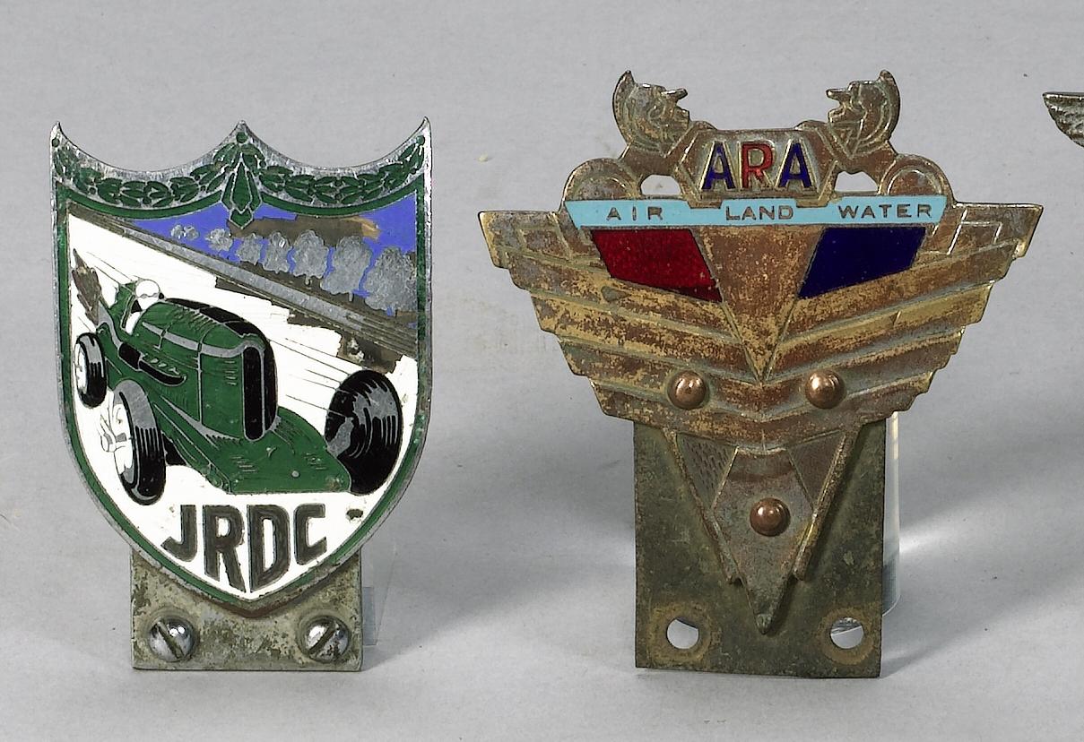 Bonhams Cars : Two rare pre-war motor racing club badges;