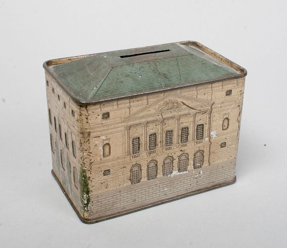 Bonhams : A 20th century tin 'The Queens Dolls House Money Box'