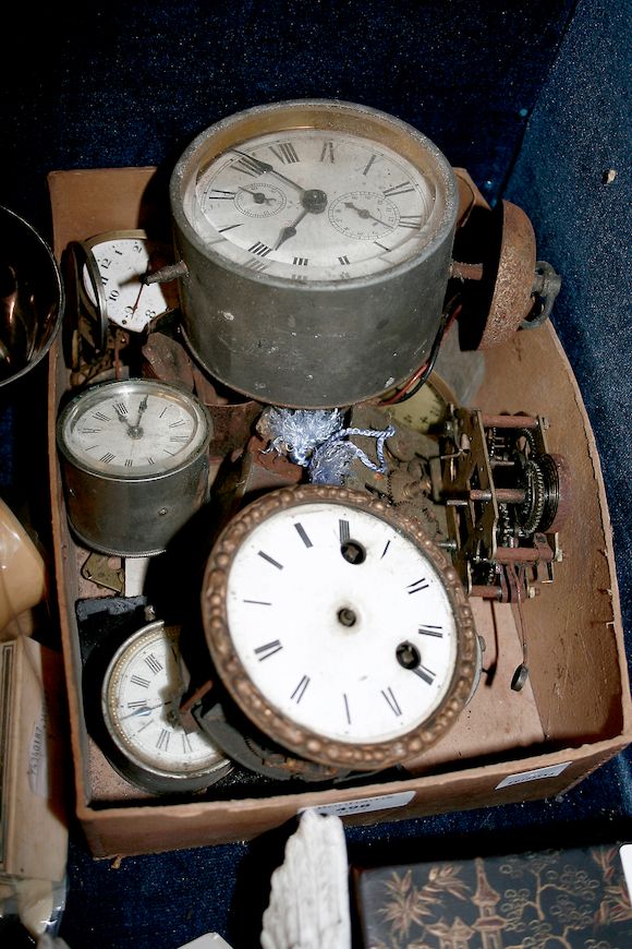 Bonhams : An 18th century brass plate clock movement a lot