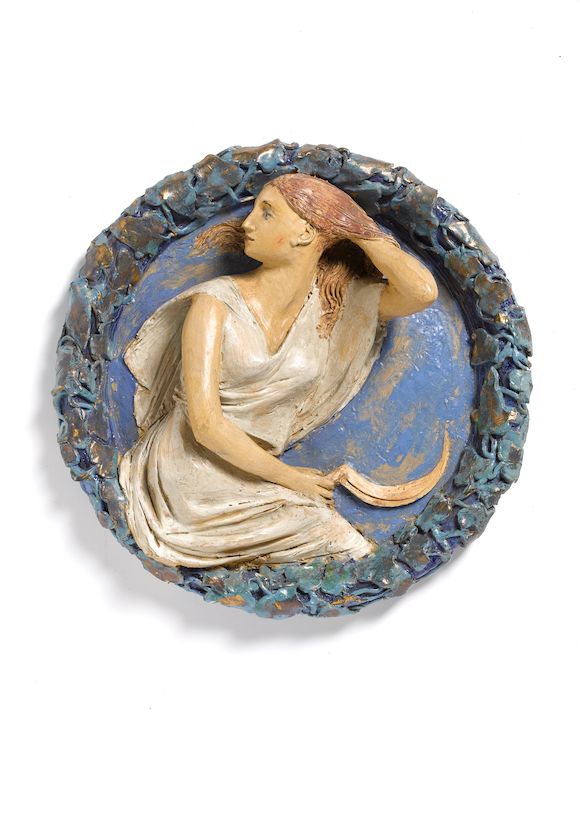 Bonhams : Quentin Bell A Figural Pottery Plaque, circa 1930