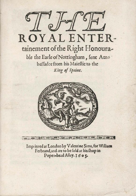 Bonhams : HOWARD (CHARLES, Earl of Nottingham) The Royal Entertainement ...