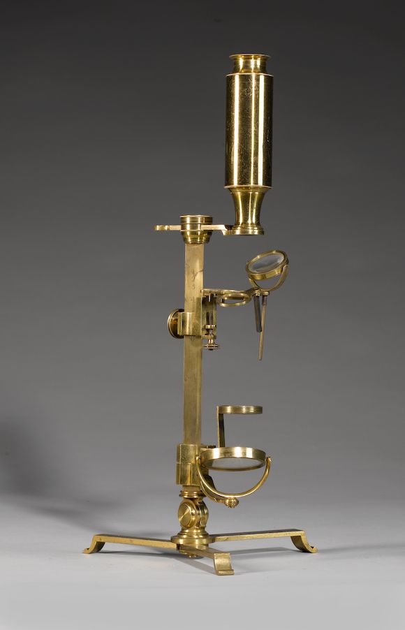 Bonhams : A Henry Shuttleworth brass compound microscope, English, late ...