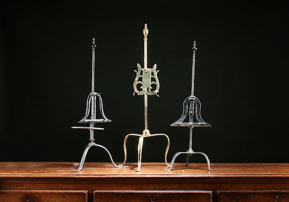 Bonhams : A late 18th Century wrought iron lark-spit