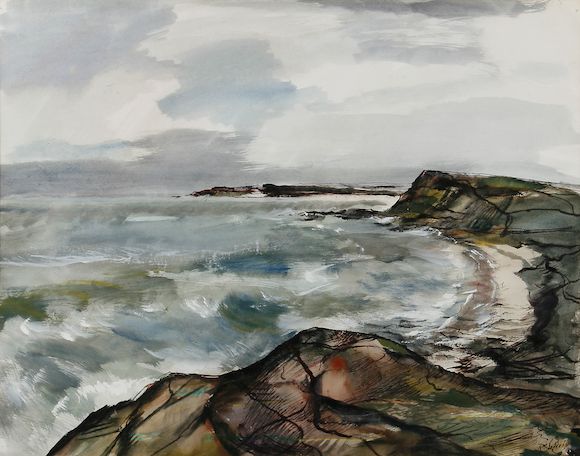 Bonhams : Rowland Suddaby (British, 1912-1973) "Adders Cove, Cornwall"