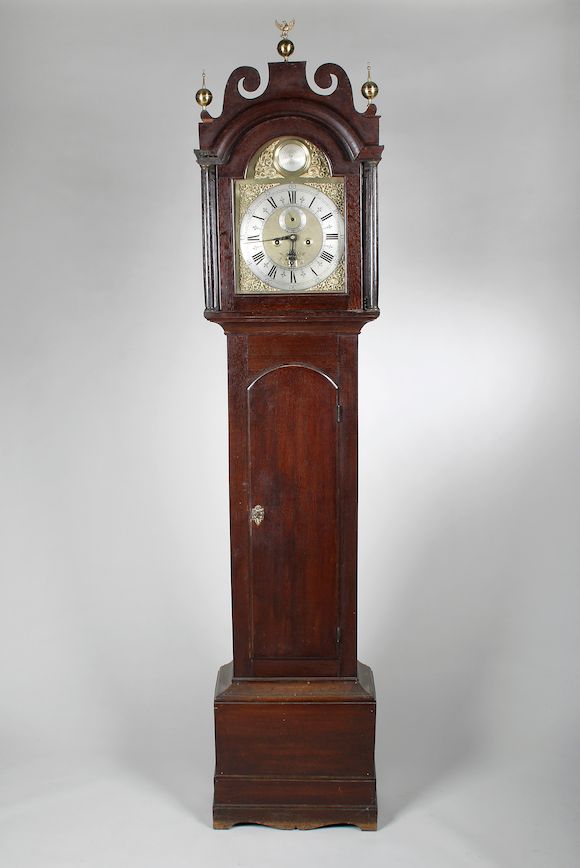 Bonhams : A George III oak Longcase clock Isacc Johnson, Great Yarmouth