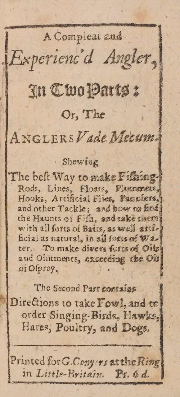 Bonhams : M[ARKHAM] (G[ERVASE]) The Young Sportsman's Delight and ...