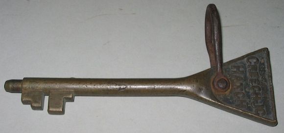 Bonhams : GWR Train Staff and Ticket brass single line key