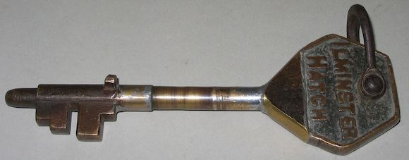 Bonhams : GWR Train Staff and Ticket brass single line key