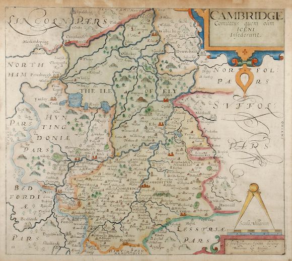 Bonhams : William Kip (British, fl.1598-1610), after Christopher Saxton ...