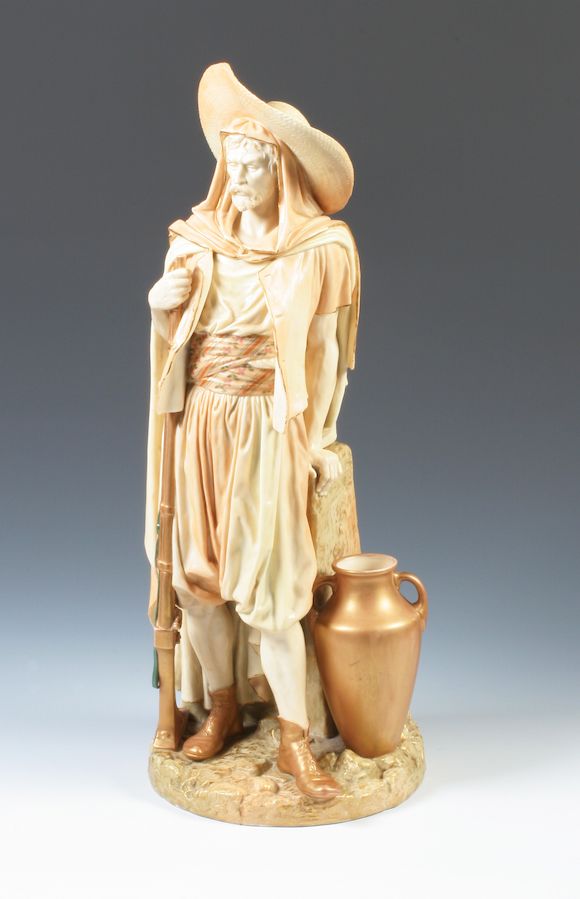Bonhams : A Royal Worcester figure of a Male Bedouin Chief Dated 1898