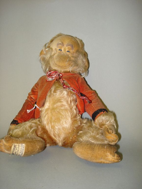 Bonhams : Merrythought monkey, English 1930's
