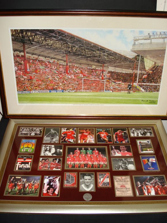 Bonhams : Liverpool Kings of Anfield montage and kop print 'Kings of ...