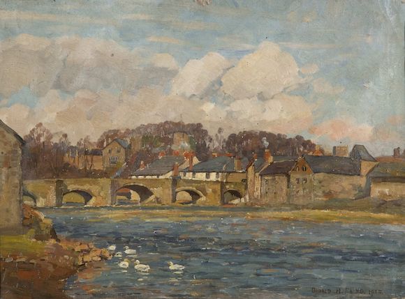 Bonhams : Donald H. Floyd (1892-1965) A riverside village
