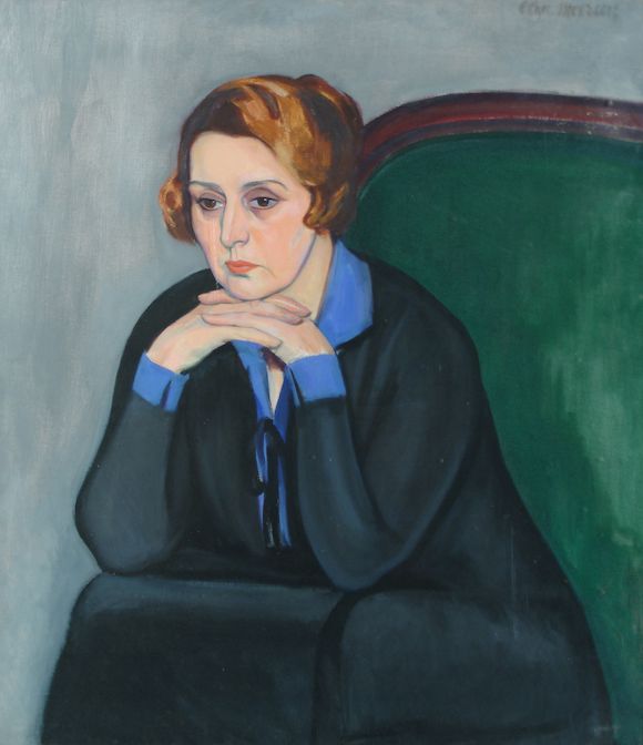 Bonhams : Olga Meerson (Russian, born 1959) Self Portrait 79 x 70.5 cm ...