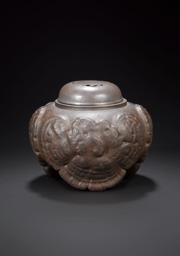 Bonhams : An iron koro and cover By Shoami Katsuyoshi, circa 1880-1900