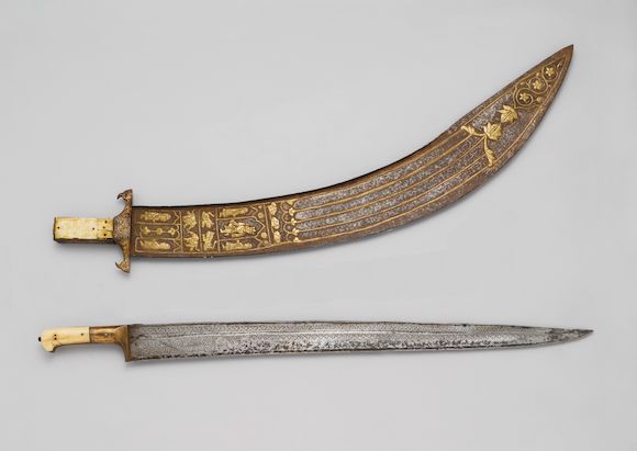 Bonhams : A Rajput brass-inlaid steel Executioner's Sword (tegha ...