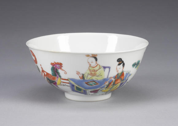 Bonhams A Famille Rose Bowl Iron Red Four Character Yongzheng Mark