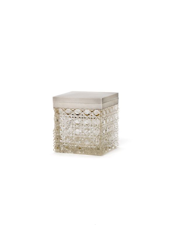 Bonhams : A Fabergé silver-mounted cut-glass box, Moscow, circa 1890 ...