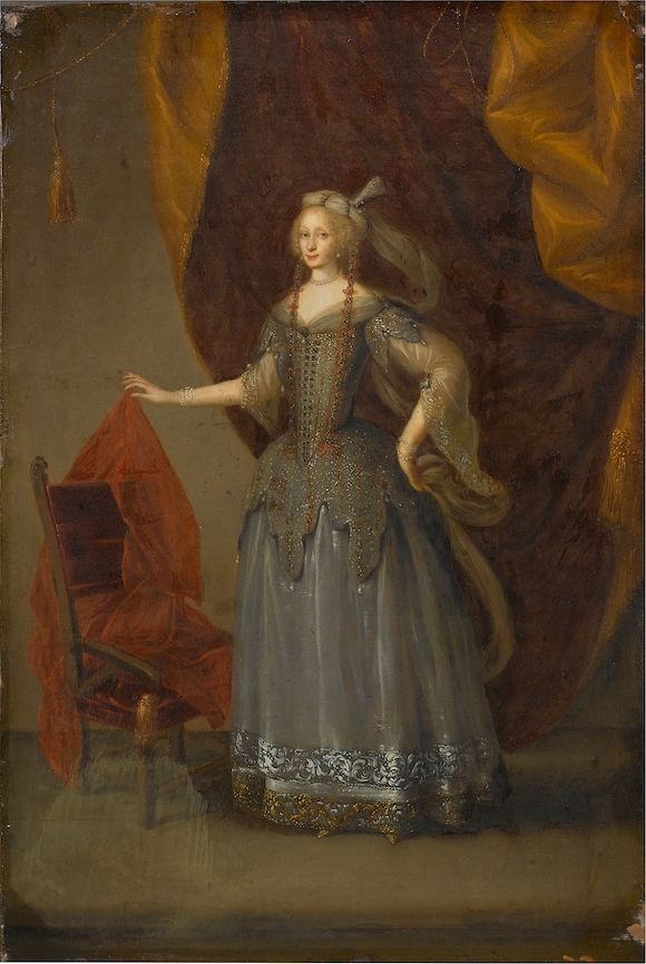 Bonhams : German School, circa 1700 Portrait of a noblewoman, said to ...