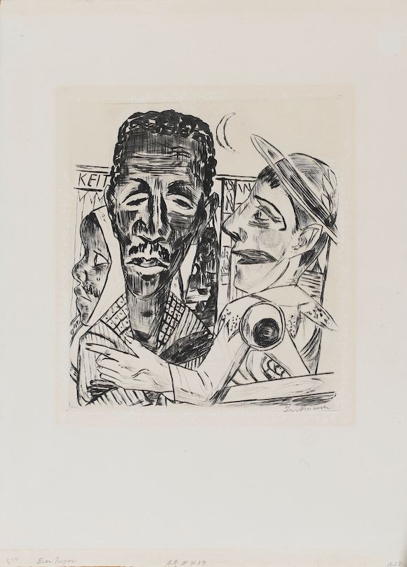 Bonhams : Max Beckmann (German, 1884-1950) The Negro Drypoint, 1921 ...