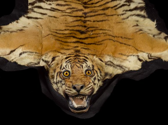 Bonhams : A tiger skin with full mount head by Van Ingen & Van Ingen of ...