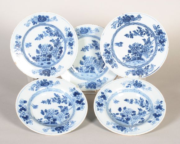 Bonhams : Five delft plates, attributed to Dublin